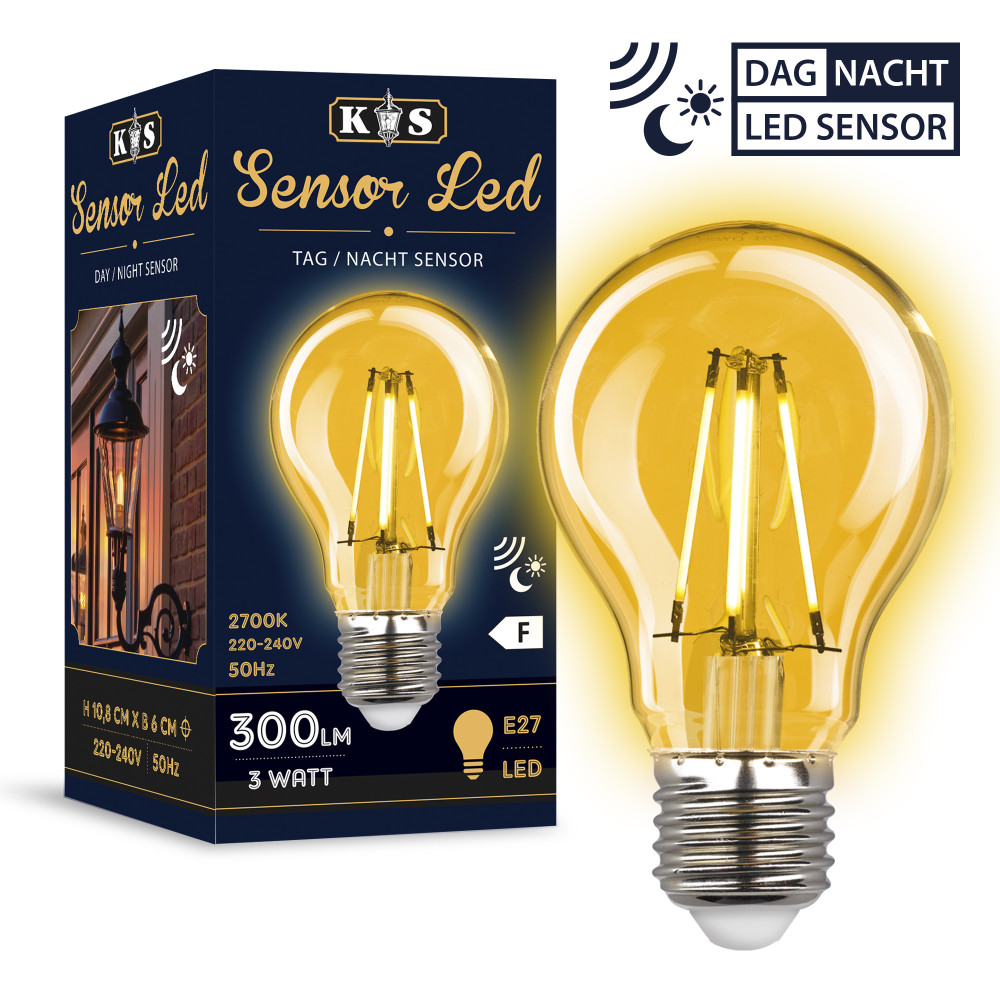 E27 Led lamp met ingebouwde dag & nacht / Schemer Sensor | Nostalux.be